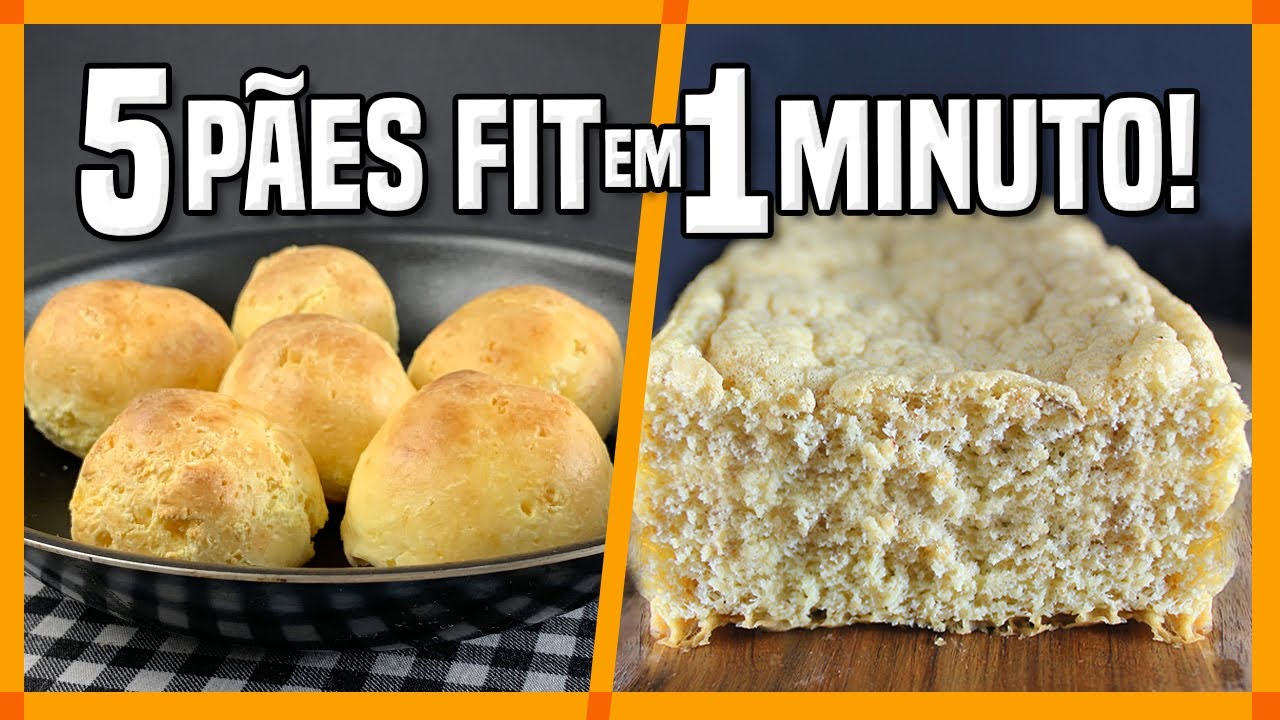 Receita de 5 RECEITAS EM 1 MINUTO! Receitas Fit de Pão Que Não Engordam ... Receita de 5 RECEITAS EM 1 MINUTO! Receitas Fit de Pão Que Não Engordam ...